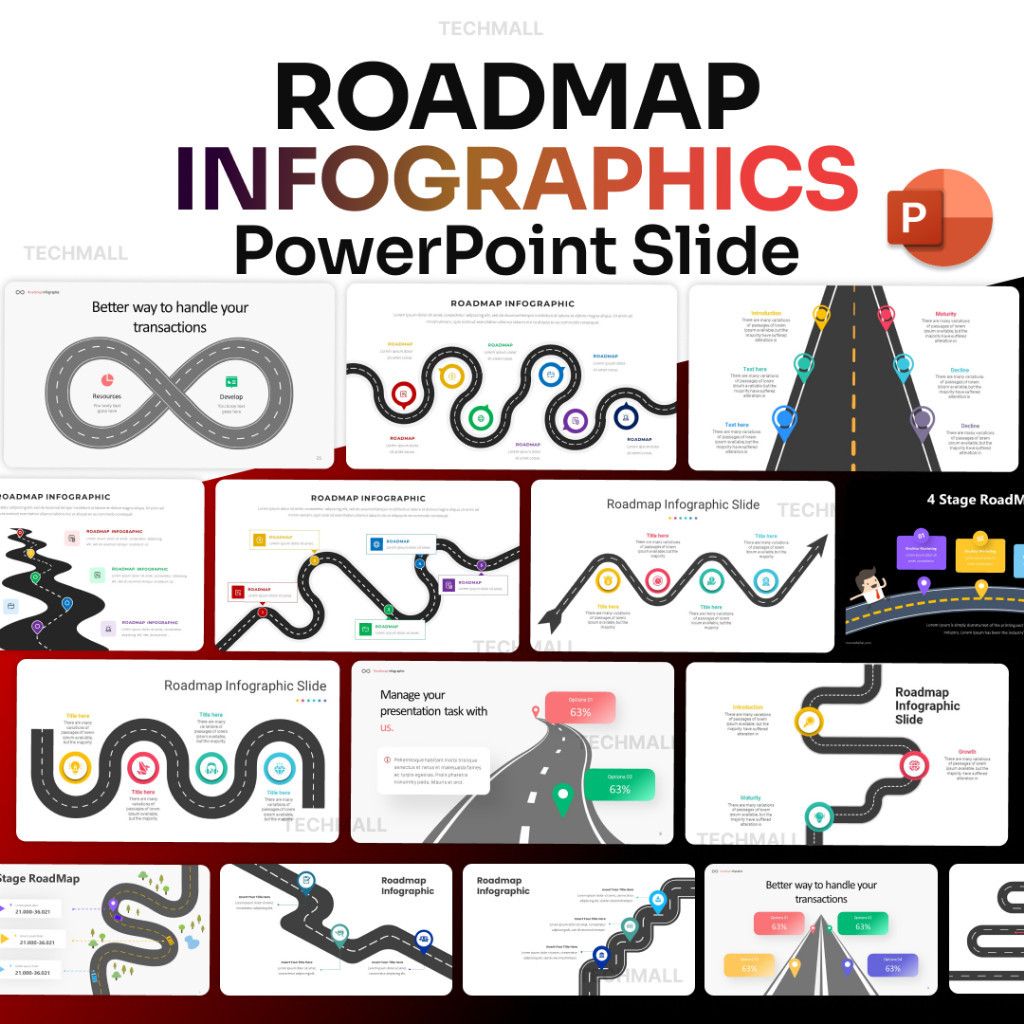 Jual [ Lifetime ] Roadmap Infographics PowerPoint Presentation Template ...