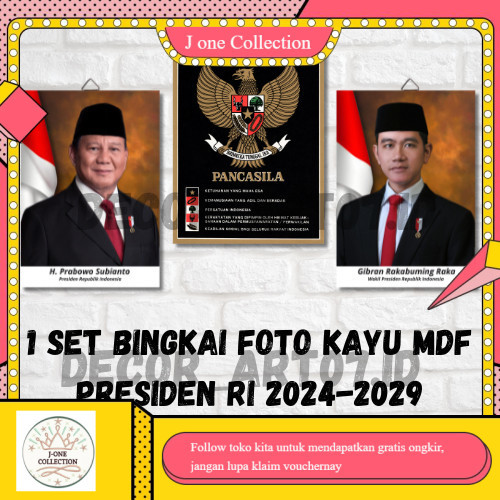 Jual CETAK POTO+BINGKAI KAYU // MDF/UK BESAR//30X40CM/MURAH/1SET ISI 3 ...
