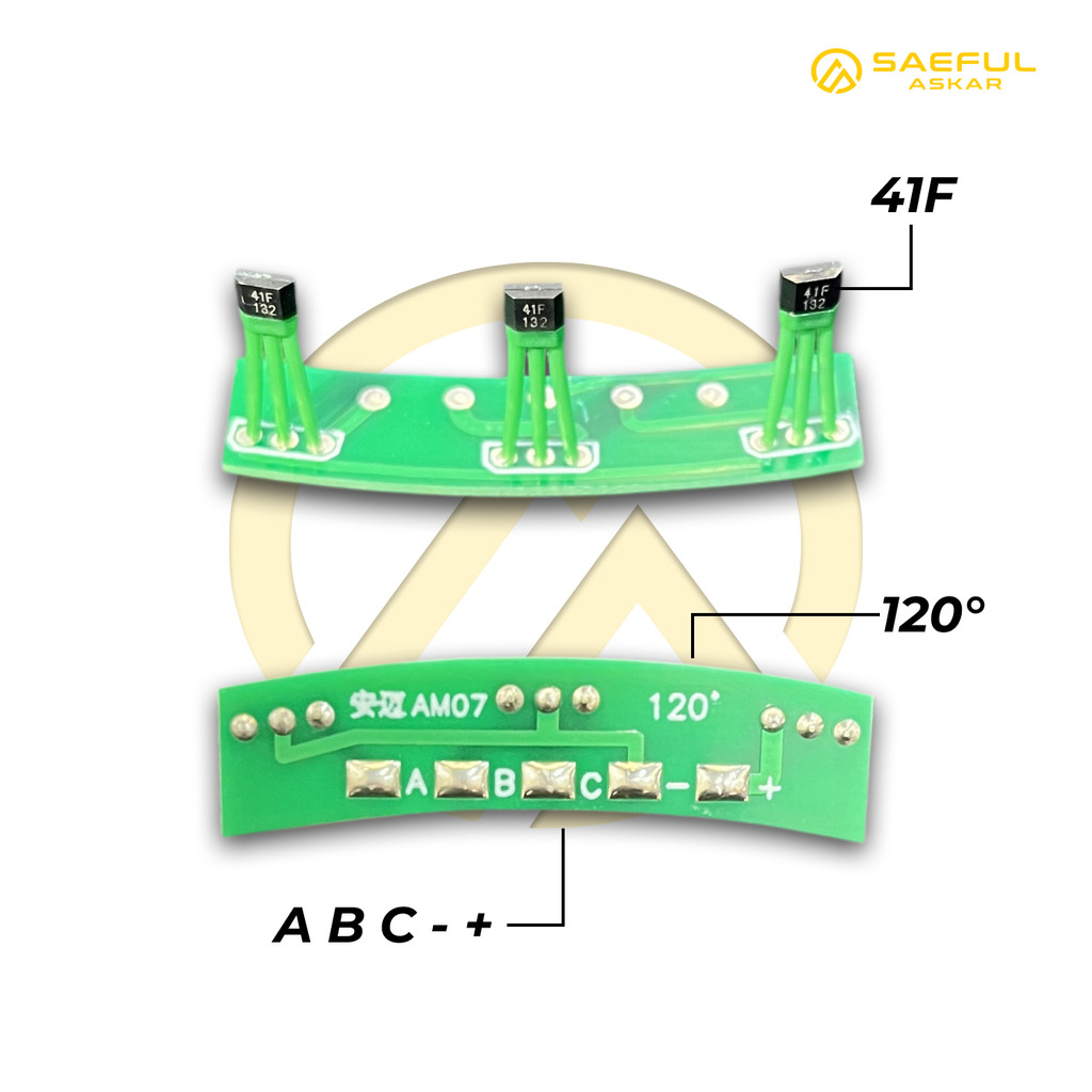Jual Modul Sensor Magnet Motor PCB 41F 120° Hall Dinamo E-Bike Sepeda ...