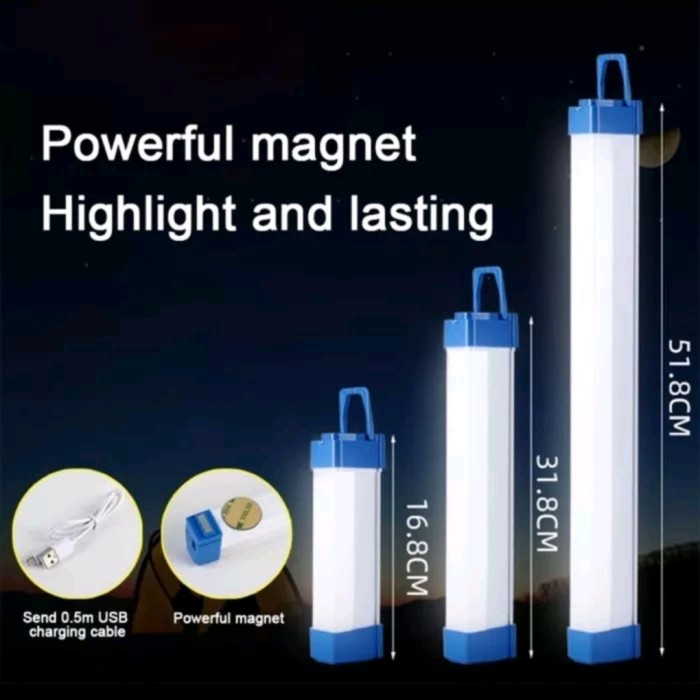 Jual lampu neon led panjang T7 usb bohlam led portable emergency lamp ...