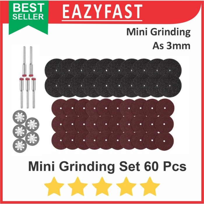 Jual Mata Gerinda Cut Set 60 Pcs Fiber Diamond Mini Cutting Grinding ...