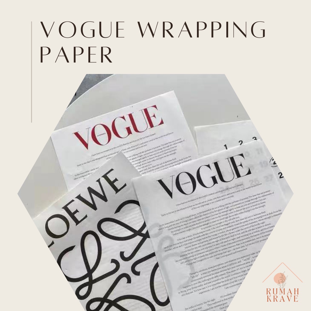 Jual RUMAH KRAVE - Vogue Wrapping Paper Kertas Buket Kado Bunga Premium ...