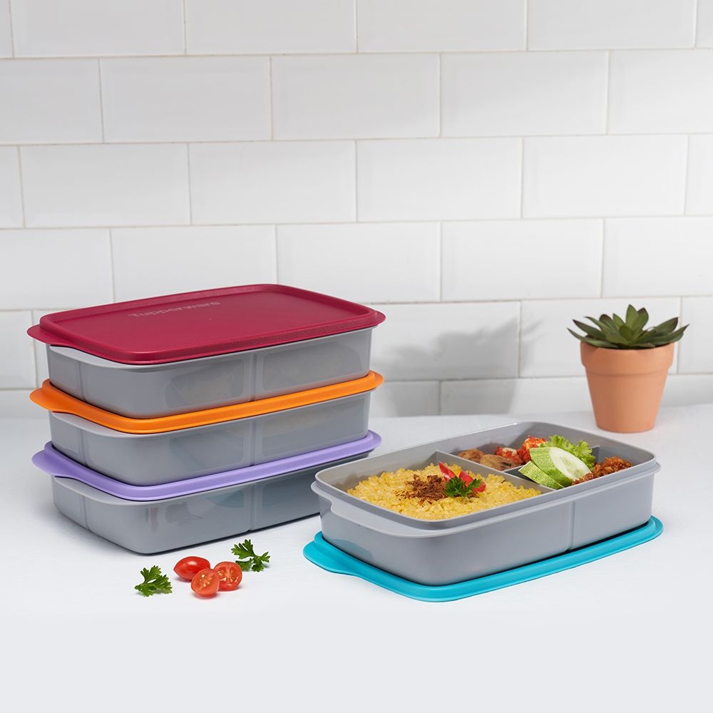 Jual Tupperware Divided Lunch Box 1L ecer 1pcs | Shopee Indonesia