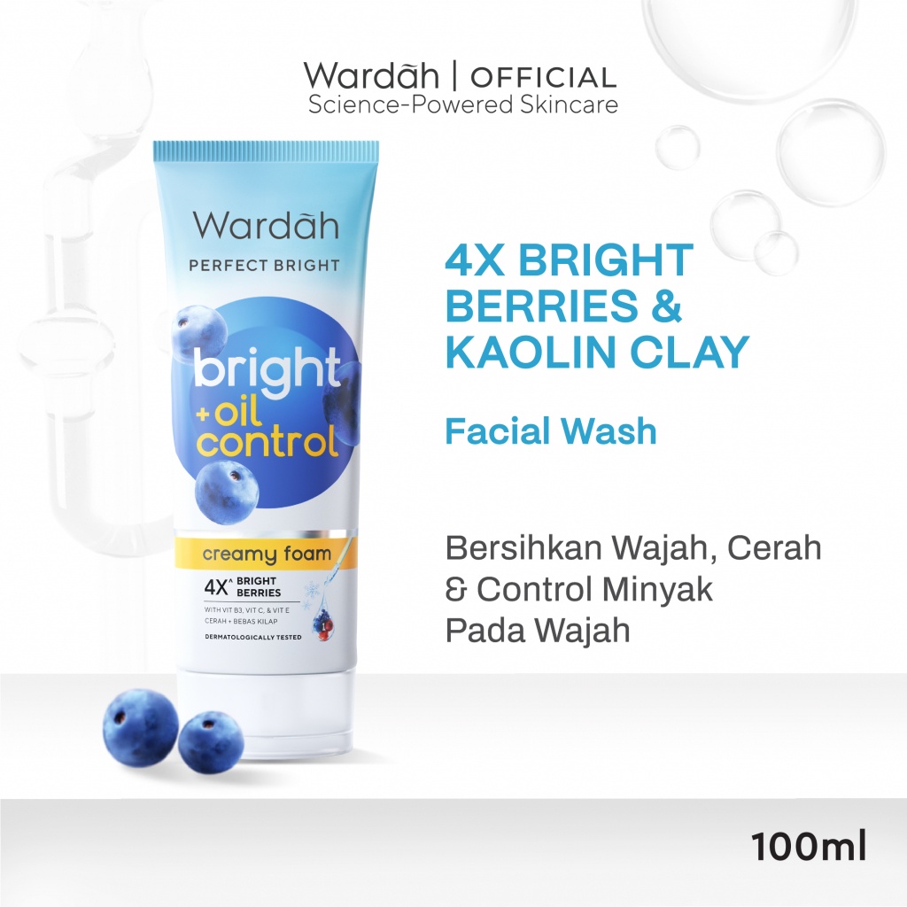 Jual Wardah Perfect Bright Creamy Foam Brightening + Oil Control 100ml ...