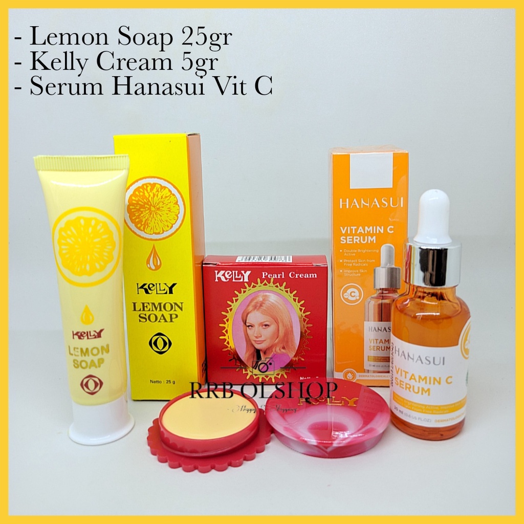 Jual DERA SHOP _ Paket Kelly Kosmetik 3 IN 1 Plus Serum Hanasui Vit C ...
