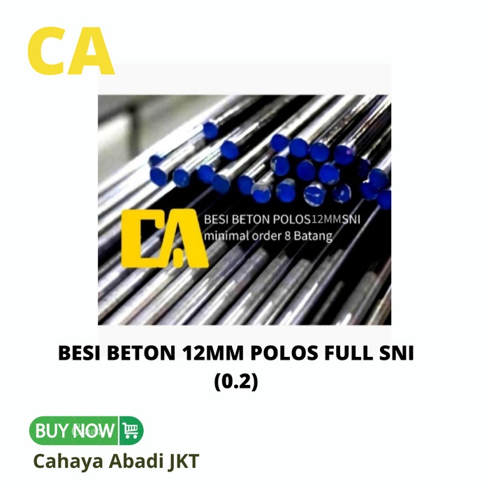 Jual BESI BETON 12MM POLOS FULL SNI (0.2) 12 Meter | Shopee Indonesia