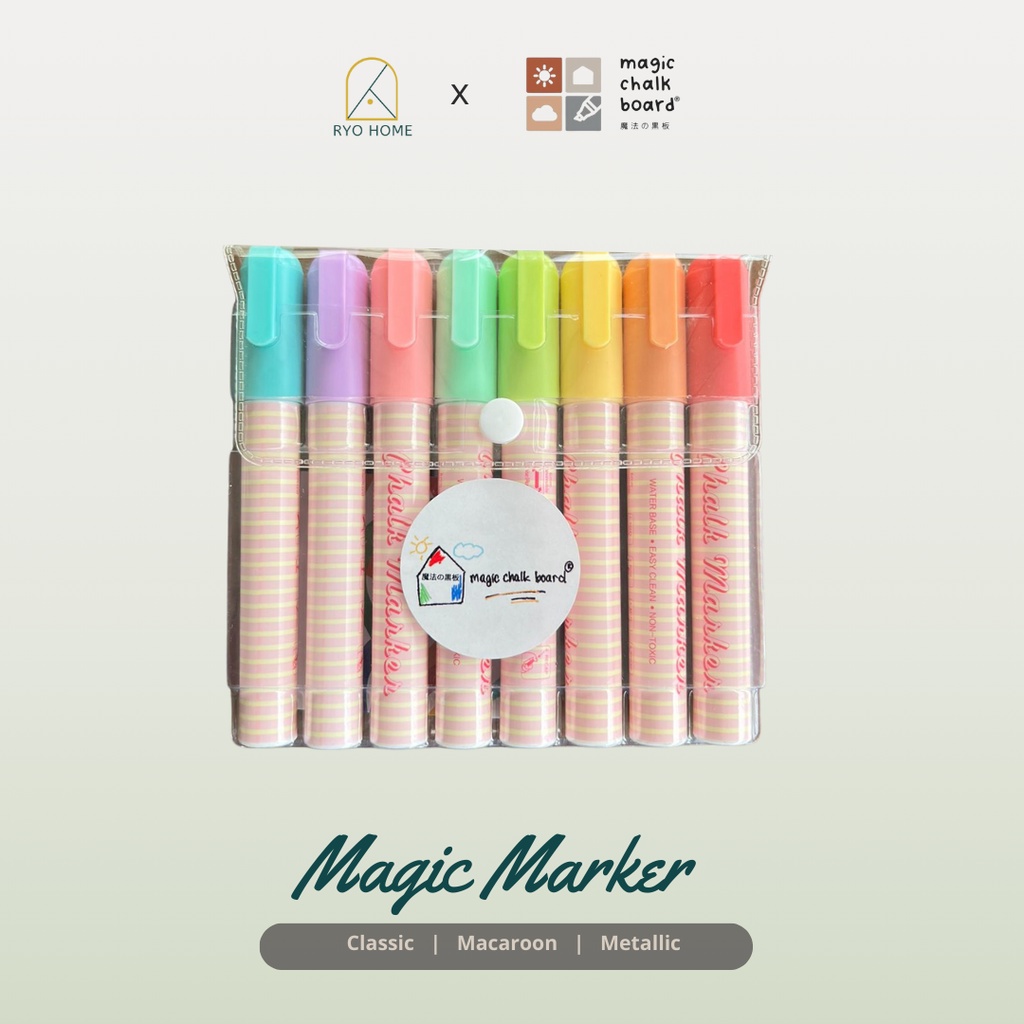 Jual Ryo Home - MAGIC MARKER / Set 8 pcs / Spidol Anak / Kapur Cair ...