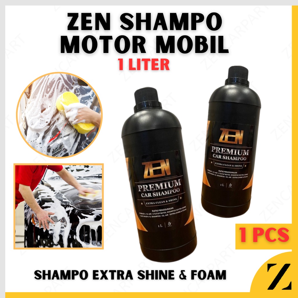 Jual ZEN Sabun Cuci Mobil Motor 1L 1 Liter 1000ml PH 7 PH Balanced Sampo Cuci Kendaraan Snow ...