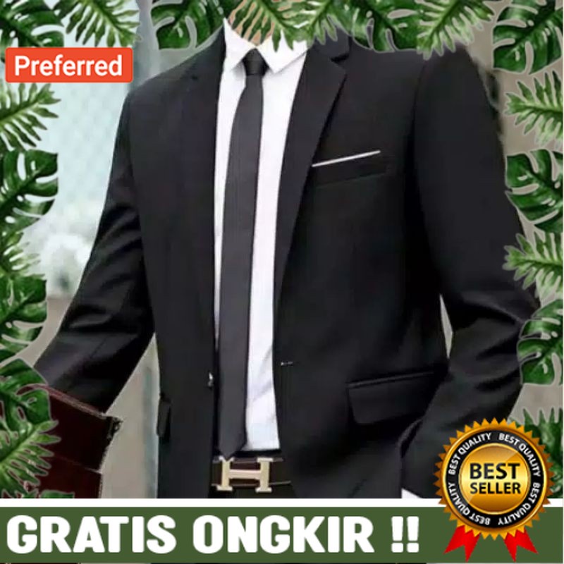 Jual JAS RESMI/JAS PORMAL/JAS BLAZER SLIMPIT LIST PUTIH// JAS FORMAL BLAZER KEREN MODEL BARU ...