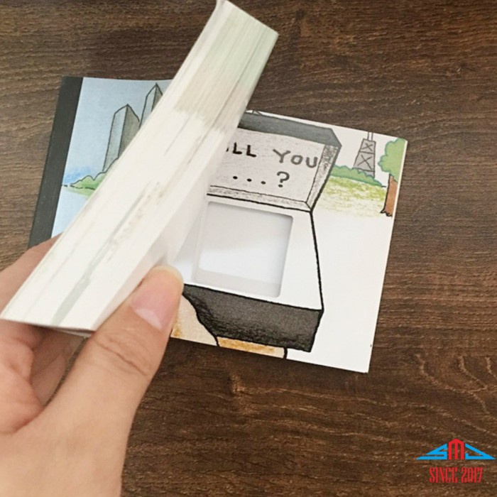 Jual Buku Kotak Cincin Lamaran Unik Hadiah Propose Flip Book Unique ...