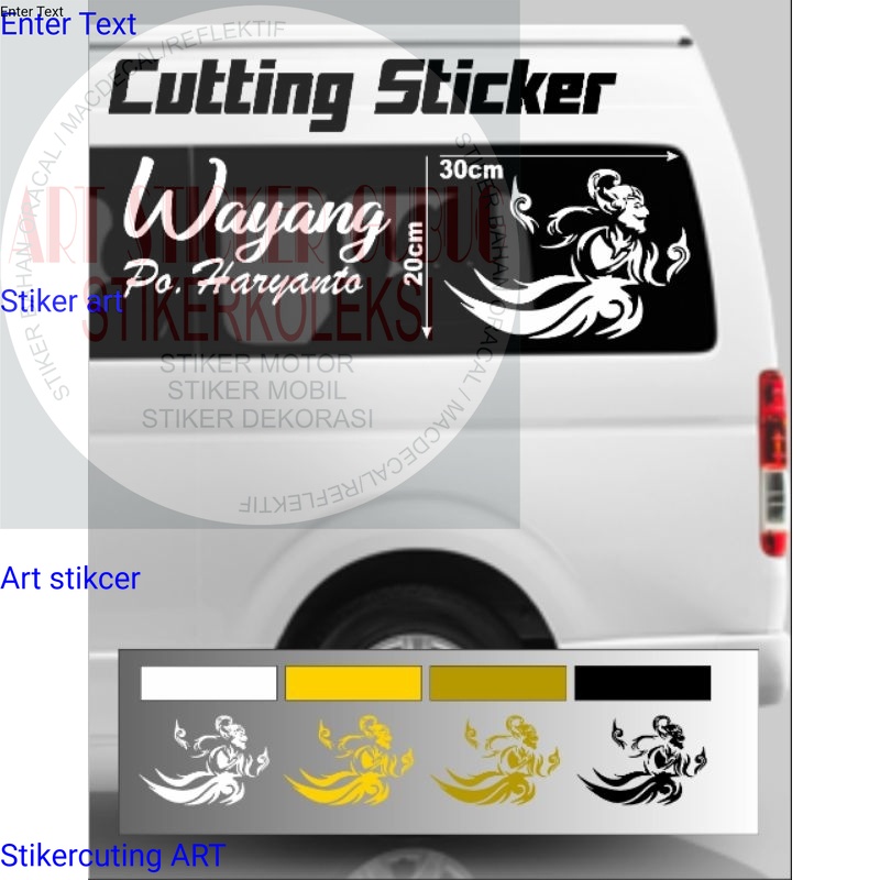 Jual Cutting sticker Stiker Wayang P.O Haryanto Stikerart820 | Shopee ...