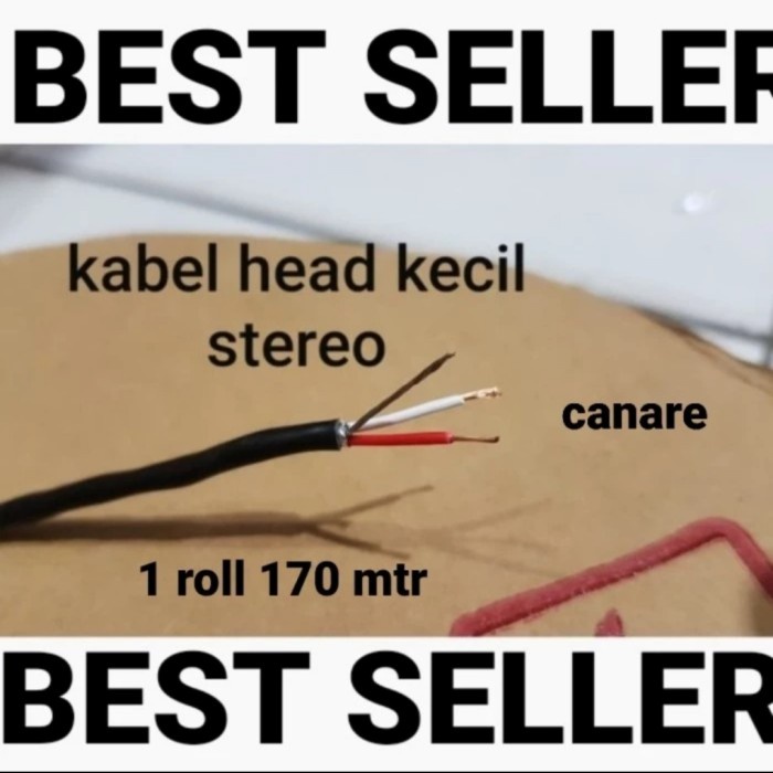 Jual kabel head cable mic kecil stereo bagus kanare canare tembaga ...