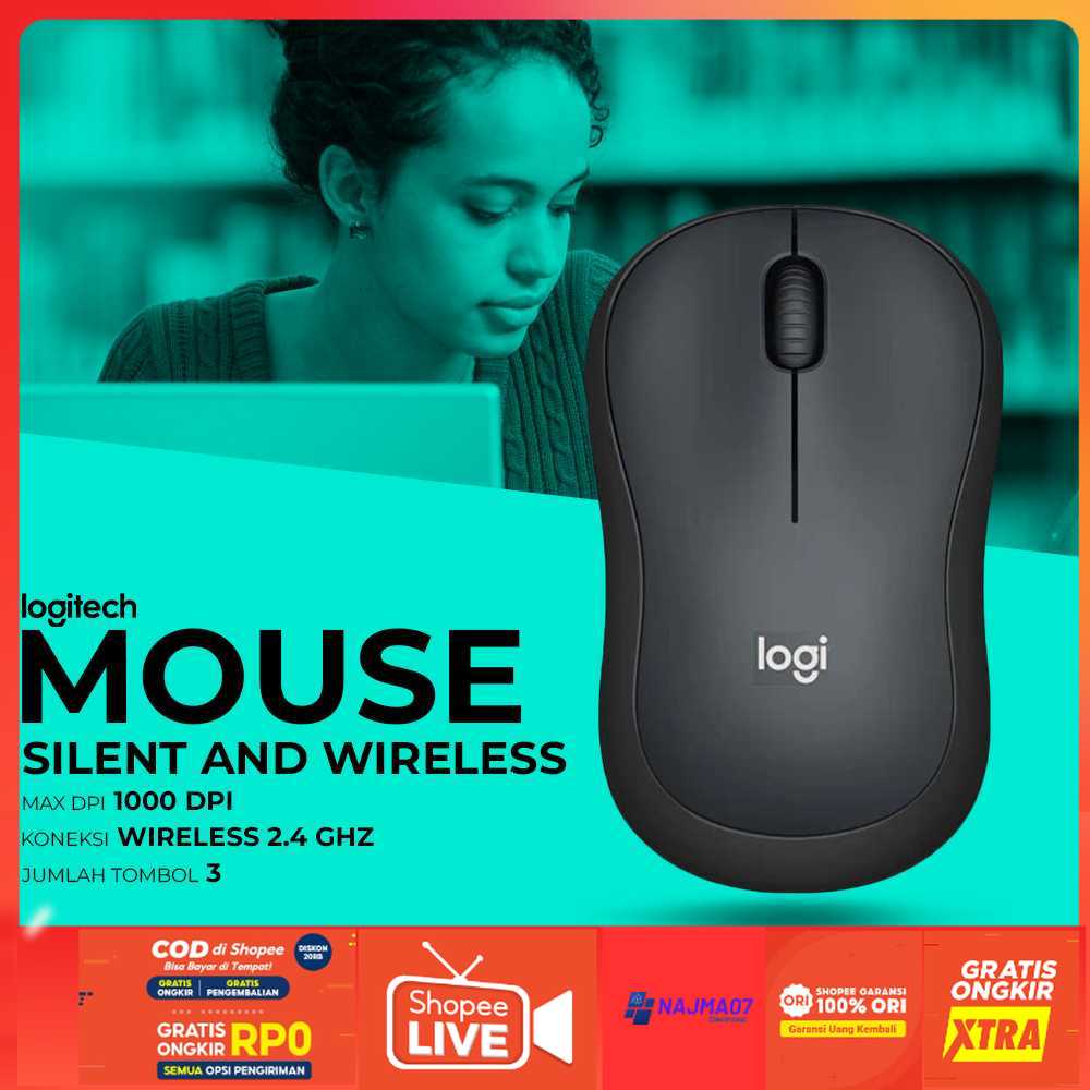 Jual Logitech Silent Plus Wireless Mouse - M221 | Shopee Indonesia