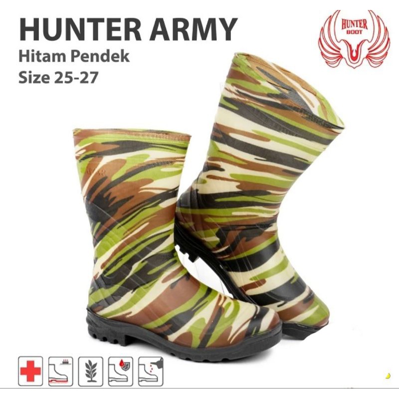 Jual COD SEPATU BOOTS PENDEK HUNTER ARMY -sepatu perkebunan berkendara ...