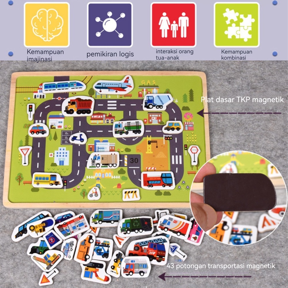 Jual Puzzle Magnet Besar Premium Wooden Puzzle Anak Puzzle Kayu Mainan ...