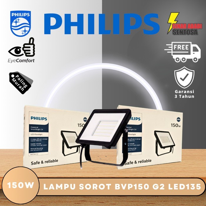 Jual PHILIPS Lampu Sorot BVP150 150W 220V SWB LED Flood Light | Shopee Indonesia