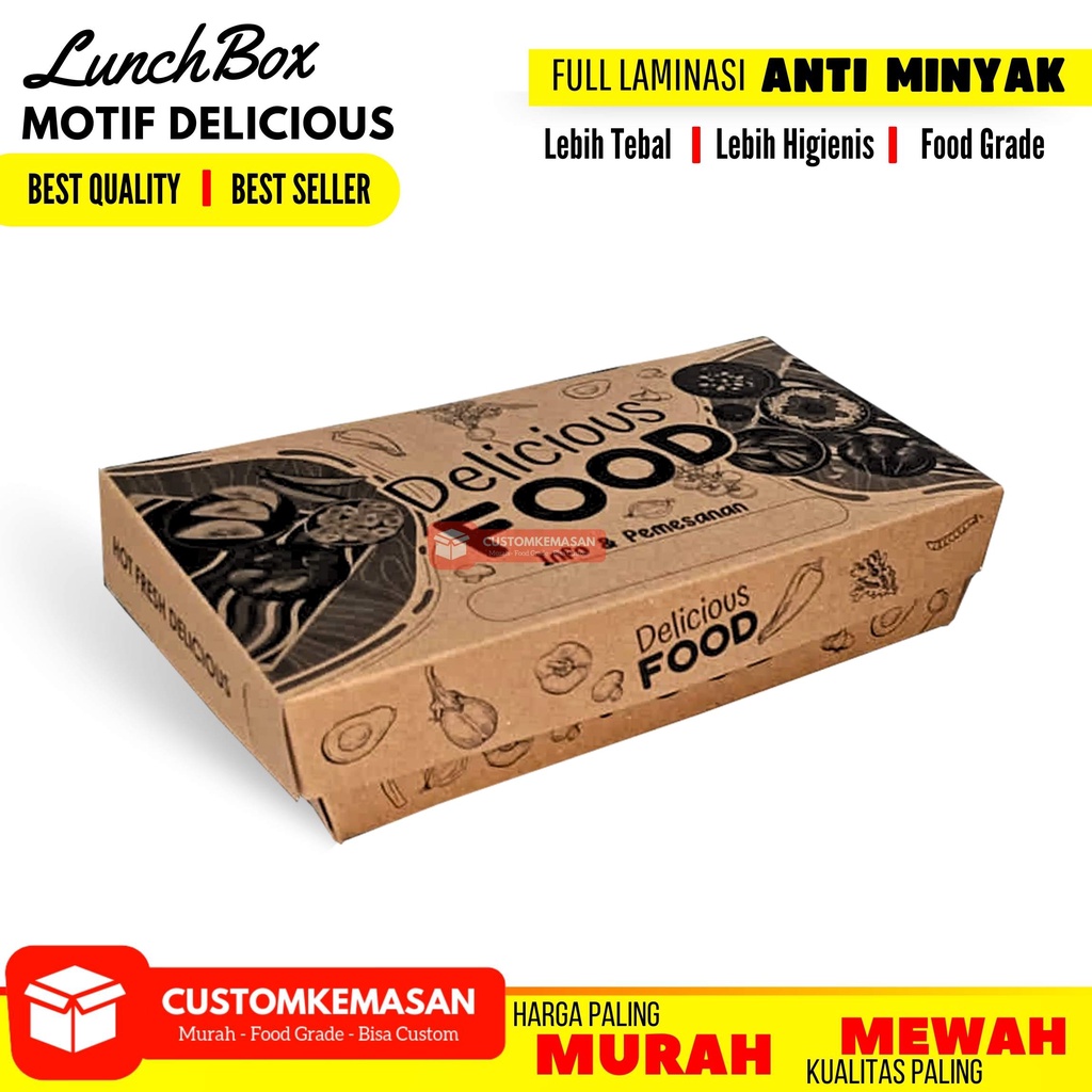 Jual Paper Lunch Box Motif / Lunch Box Paper / Lunch Box / Lunch Box ...