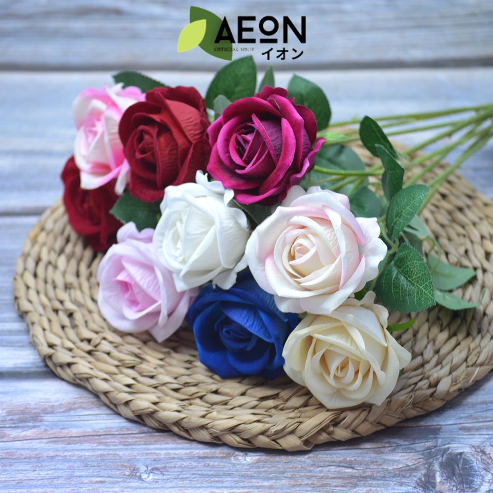 Jual AEON - M01 ROSIX Diameter 6cm Bahan Bludru Bunga Mawar / Bunga ...