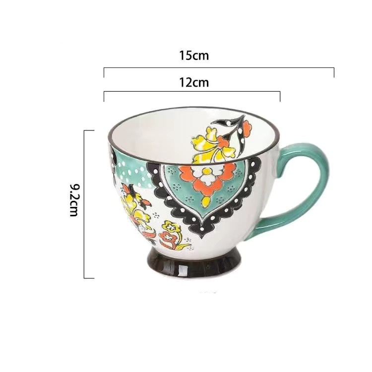 Jual [COD][COD] Mug Keramik Jadul Estetik / Cangkir Keramik Motif ...