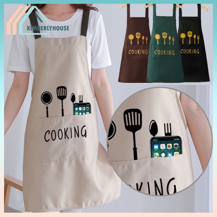 Jual Celemek dapur chef apron masak Dapur Apron Tahan Air Dan Tahan ...