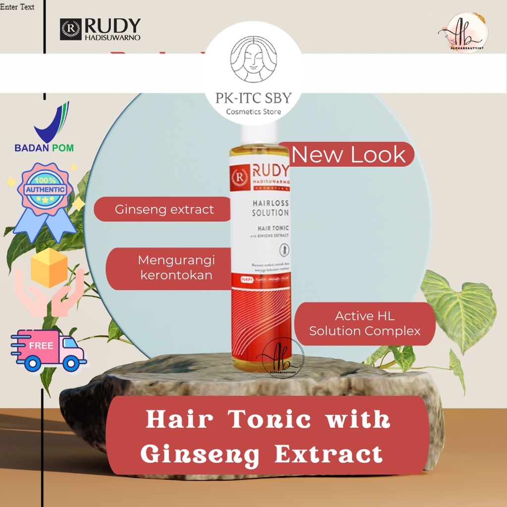Jual (PROMO) HAIR TONIC PERAWATAN RAMBUT RONTOK HAIRLOSS RUDY ...