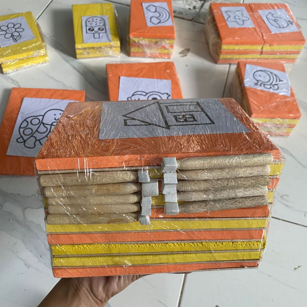 Jual ALAT PERAGA PENDIDIKAN ISI 10PCS FREE POLA GAMBAR LUCU BANTALAN UK ...