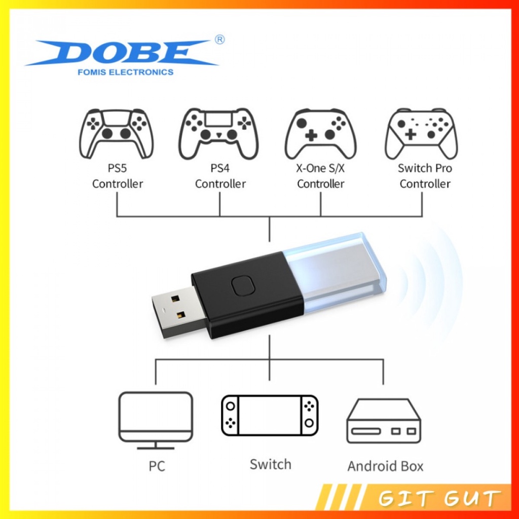 Jual Dobe PC Nintendo Switch Bluetooth Controller Receiver PS4 PS5 Xbox ...