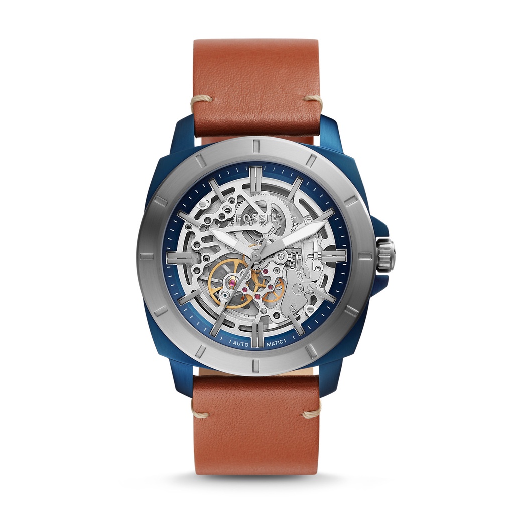 Jual Fossil Privateer Sport Mechanical Luggage Leather Jam Pria ...