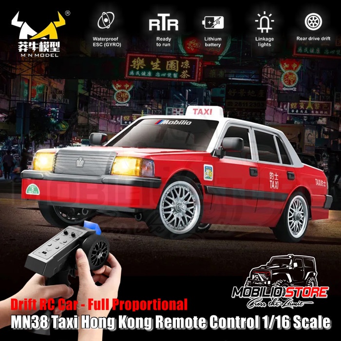 Jual MN38 Taxi Hong Kong Remote Control 1/16 Drift RC Car - Full Propo ...