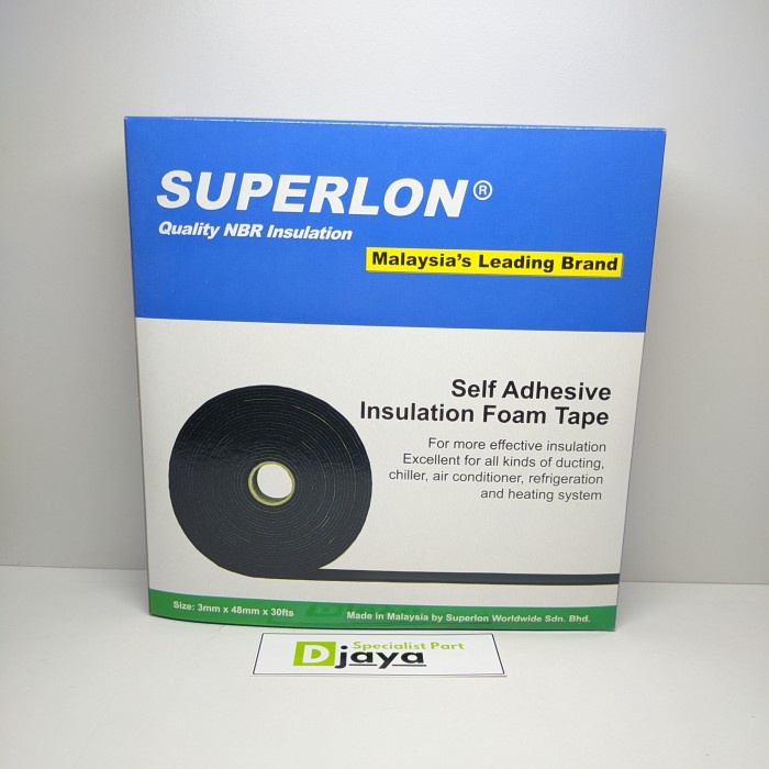 Jual SUPERLON Self Adhesive Insulation Foam Tape | Shopee Indonesia