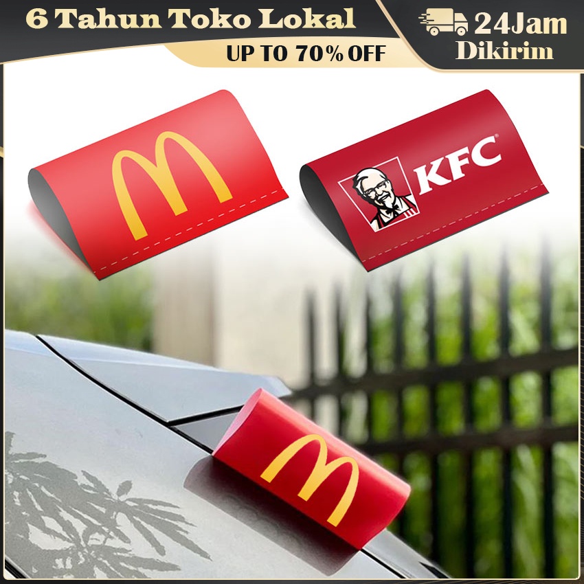 Jual McDonald/KFC / Label Tag Mobil / Variasi Penutup Pintu Bagasi ...