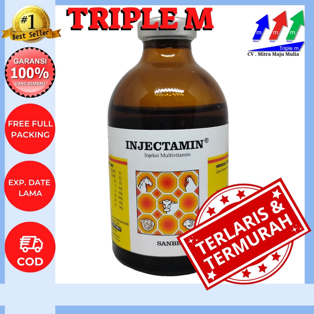 Jual Injectamin 50 ml TRIPLE M - Vitamin Ternak PT Sanbe Farma | Shopee ...