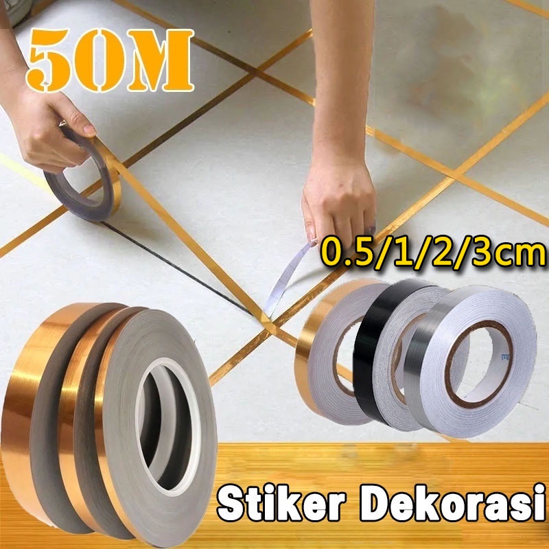 Jual GULUNGAN ROLL STIKER PENUTUP CELAH KERAMIK PEMBATAS LANTAI TEMBOK ...