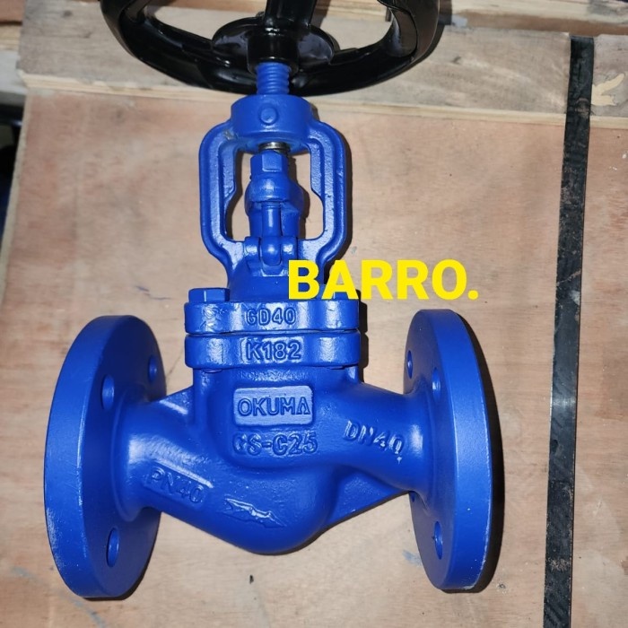 Jual Globe Valve Steam 1" Inch DN25 Cast Steel Bellow Seal Flange PN40 ...