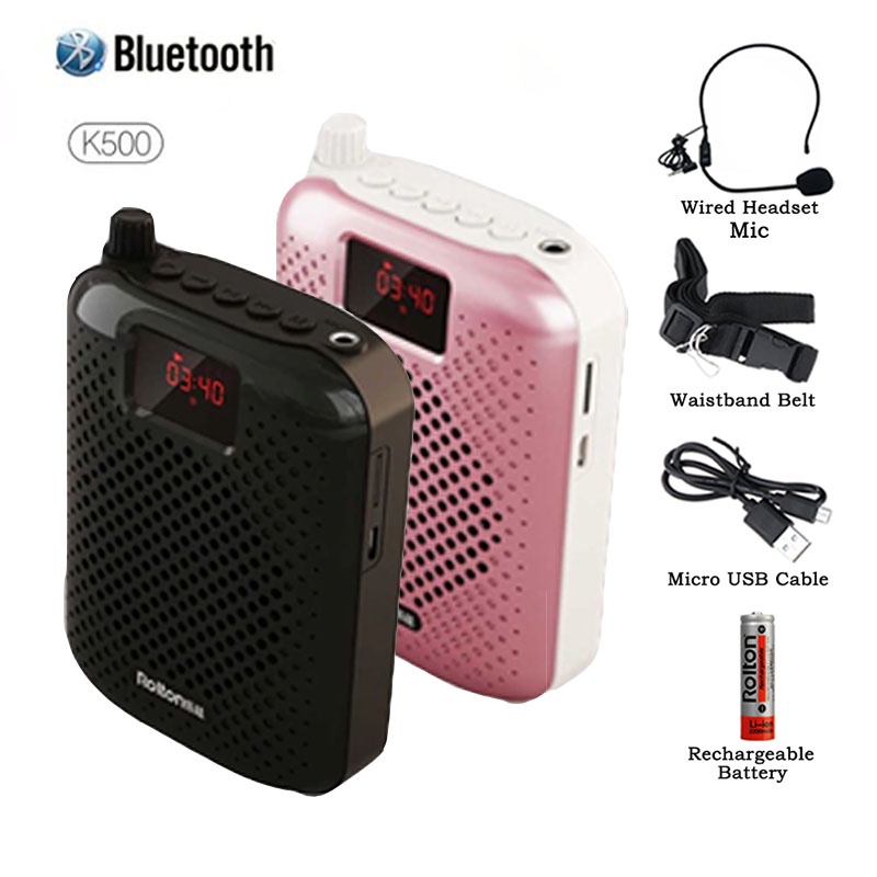 Jual Rolton K500 Speaker Megaphone Mikrofon Mini Penguat Suara 5W ...