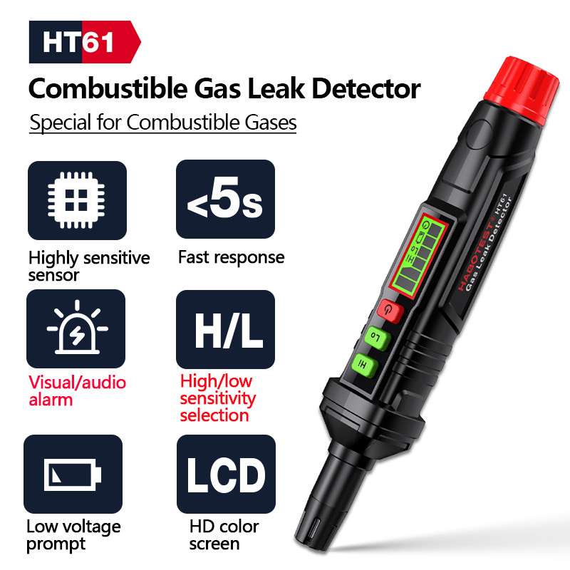 Jual HT61 Gas Leak Detector Gas Analyzer Pen Type Mini Portable PPM ...