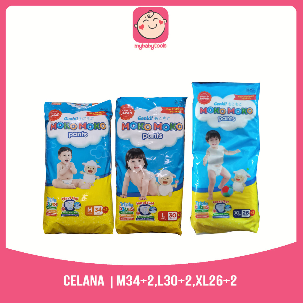 Jual GENKI MOKO MOKO PANTS M34 L30 XL26 MOMBABY EKONOMIS M30 L28 XL24 / S32 M30 L26 XL22 XXL20 ...