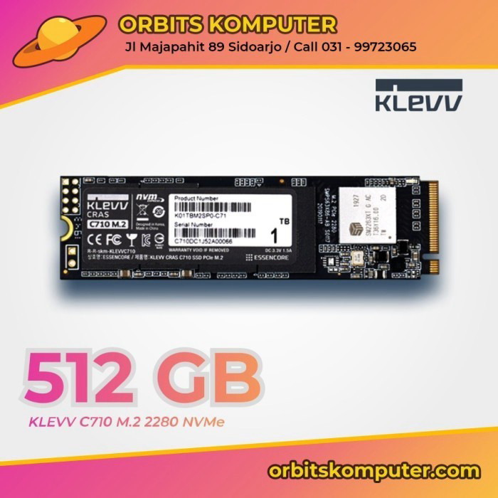 Jual KLEVV CRAS C710 512GB M.2 2280 NVMe SSD M.2 | Shopee Indonesia