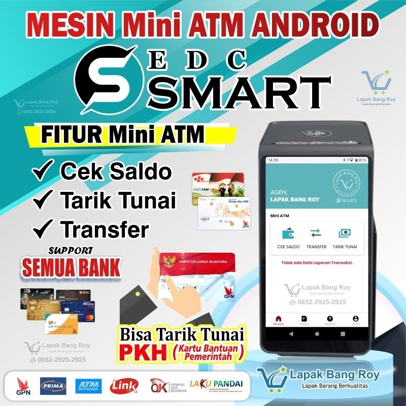 Jual EDC SMART (Android NFC Aktiv Bisa E-Toll Flazz BCA) | Shopee Indonesia