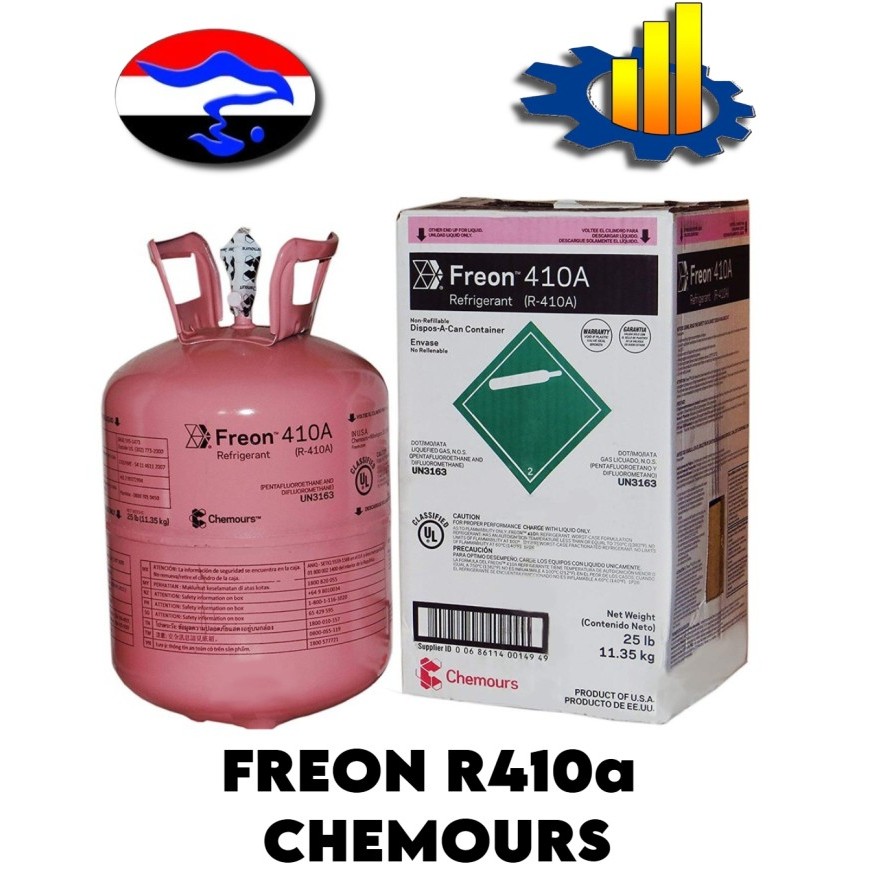 Jual FREON R410A CHEMOURS SHANGHAI ISIAN 11,35KG (1 TABUNG) | Shopee ...