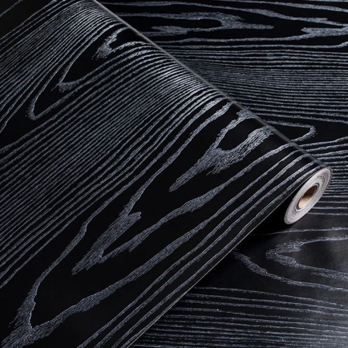 Jual Wallpaper Dinding Motif KAYU SERAT HITAM 8 s/d 9 m x 45Cm NEW ...
