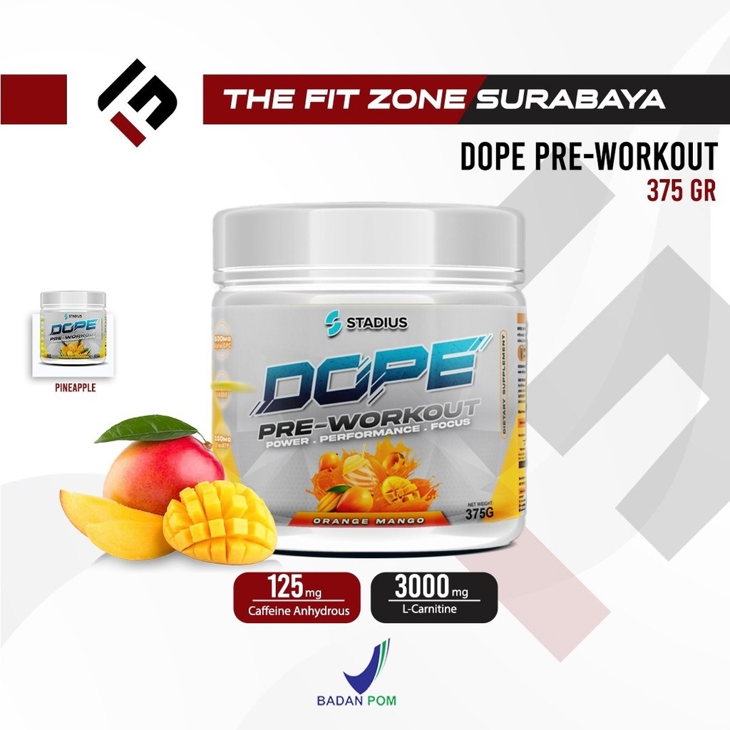 Jual STADIUS DOPE Pre Workout 50 Serving Power Performance Focus ...