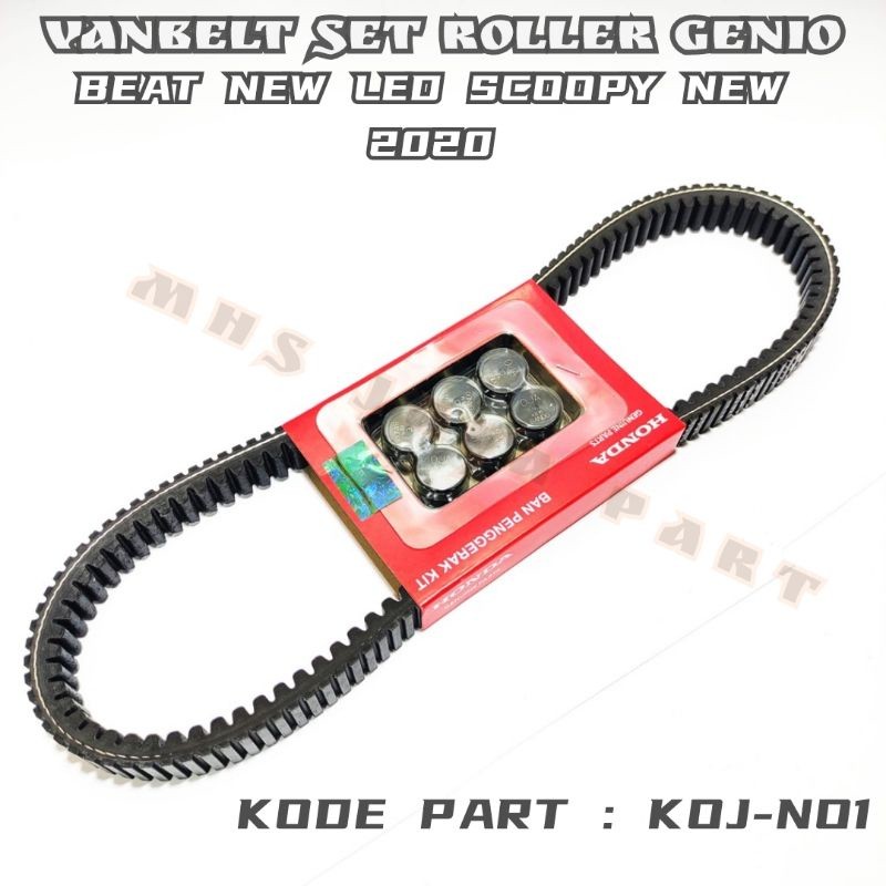 Jual VANBELT SET ROLLER GENIO BEAT NEW LED SCOOPY NEW 2020 VANBELT GENIO+ROLLER VANBEL ASSY ...
