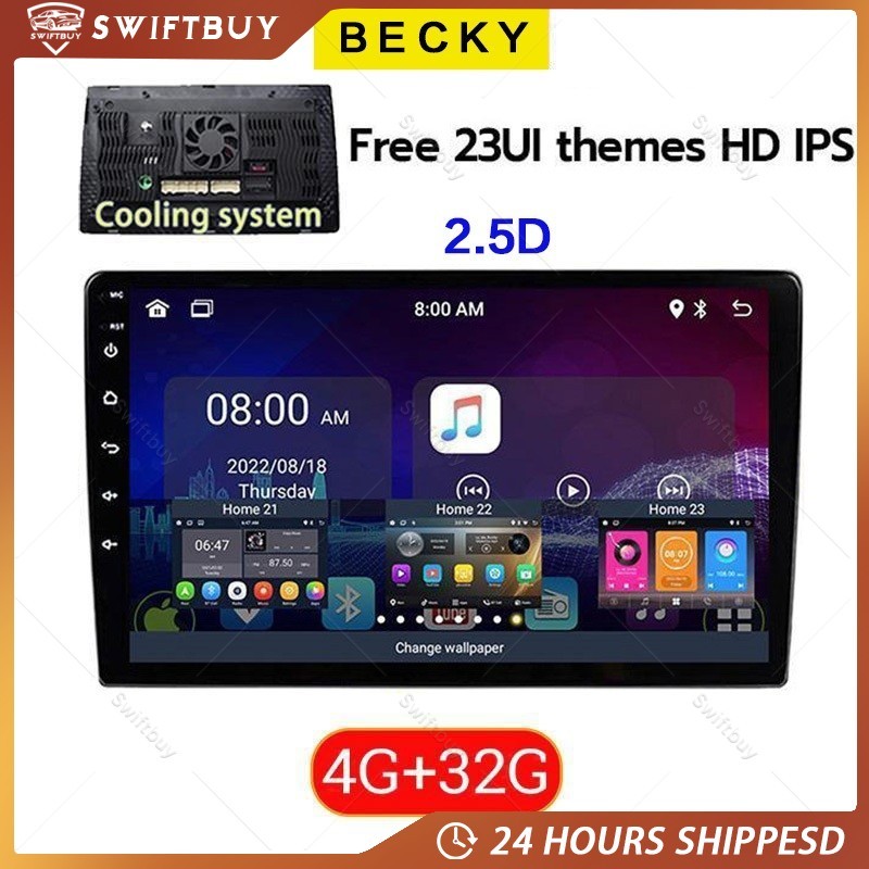 Jual [COD/With kipas pendingin] 4G+32G IPS Screen Head Unit 7/9/10 Inch Car Android 13 Navigasi ...