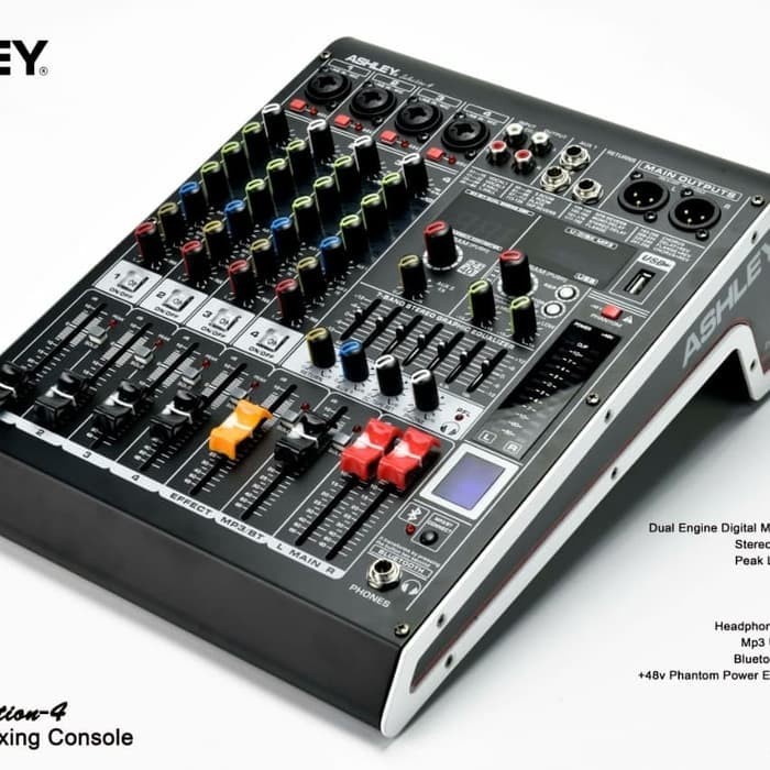 Jual Mixer Ashley 4 Channel Selection-4 Bluetooth Usb Equalizer Original | Shopee Indonesia