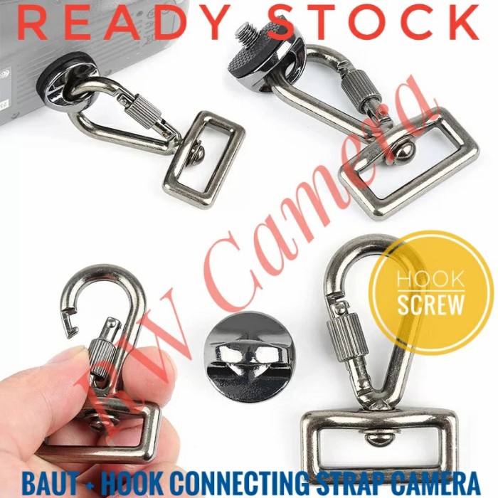 Jual Baut + Hook Connecting Strap Kamera Adapter Pengait Strap Camera ...