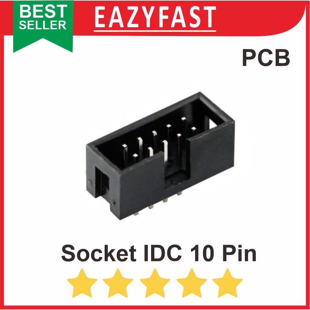 Jual Socket Soket IDC 10 Pin ISP ASP JTAG Header Male PCB DIP | Shopee Indonesia