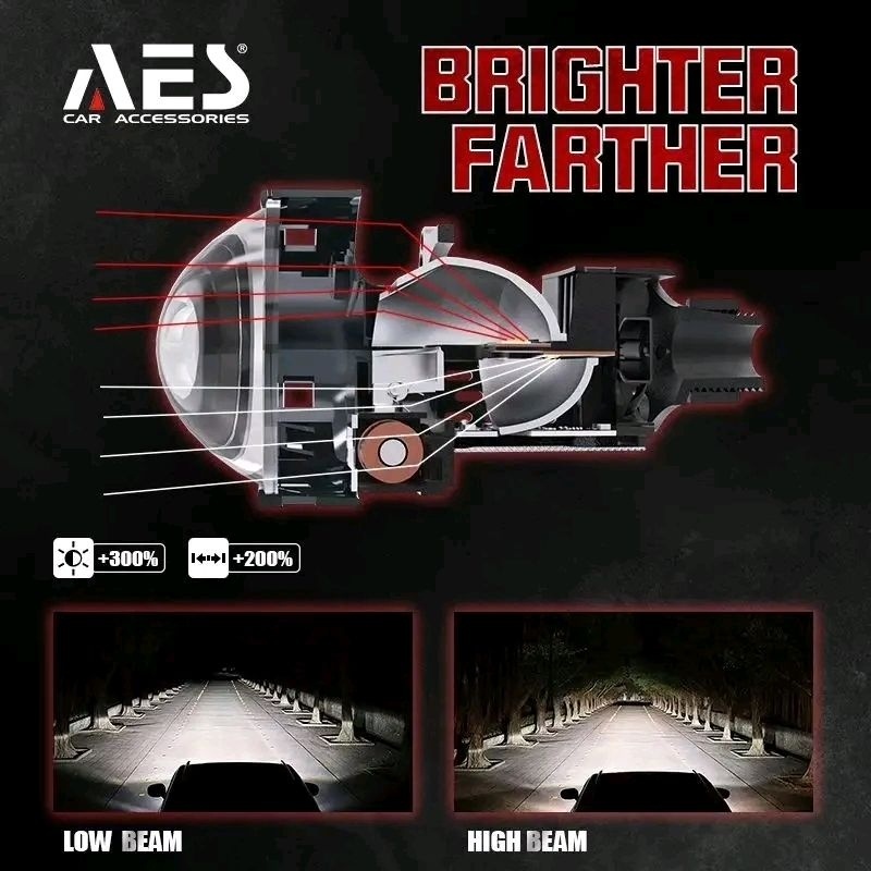 Jual PROJI PROJECTOR BILED AES F2 F002 3 INCHI BLULENS ORIGINAL AES ...