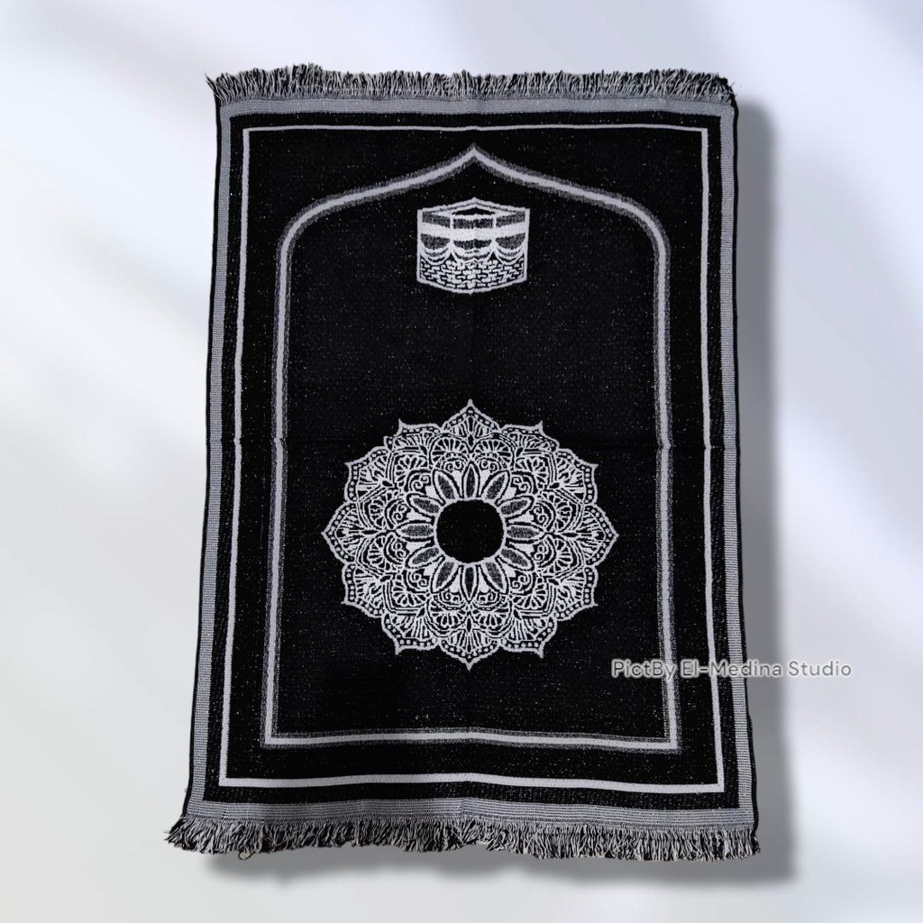 Jual Bebas pilih motif sejadah turky warna hitam bahan polycatoon tebal ...