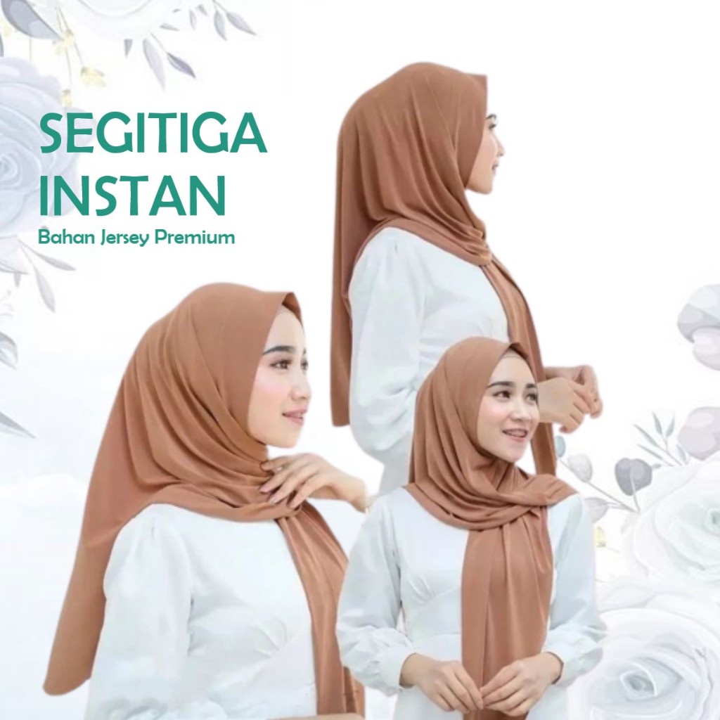 Jual Hijab Segitiga Instan Jersey / Jilbab Segitiga Instan Jersey ...